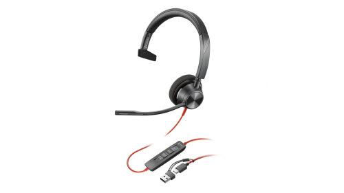 Słuchawki przewodowe HP Poly Blackwire 3310 Mono Microsoft Teams USB-C ...